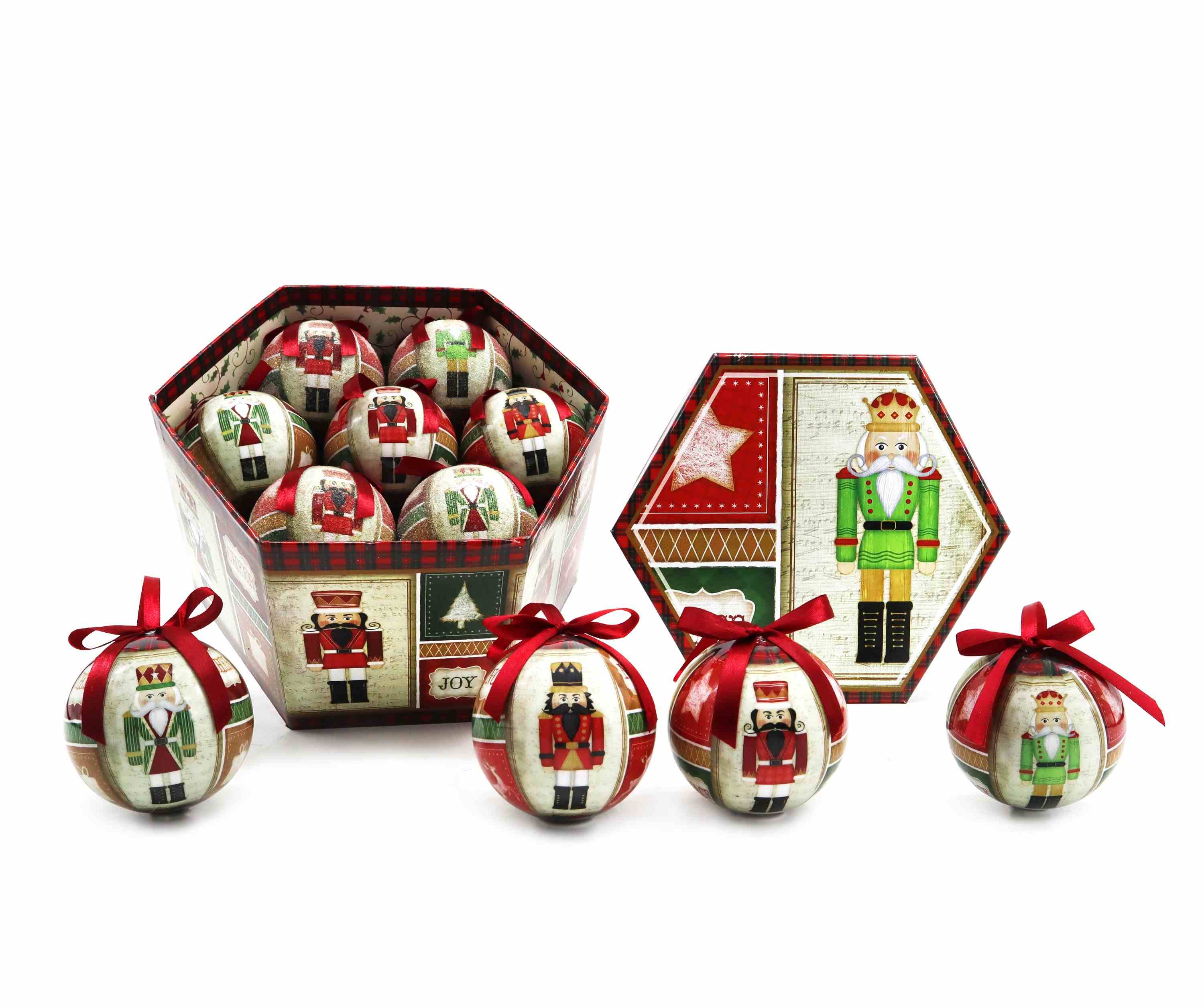 Nutcracker Bauble Box Set | Mistletoe & Holly