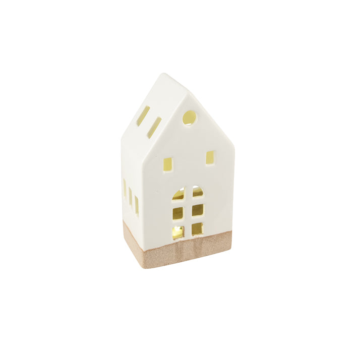 Ceramic LED House SML | Mistletoe & Holly
